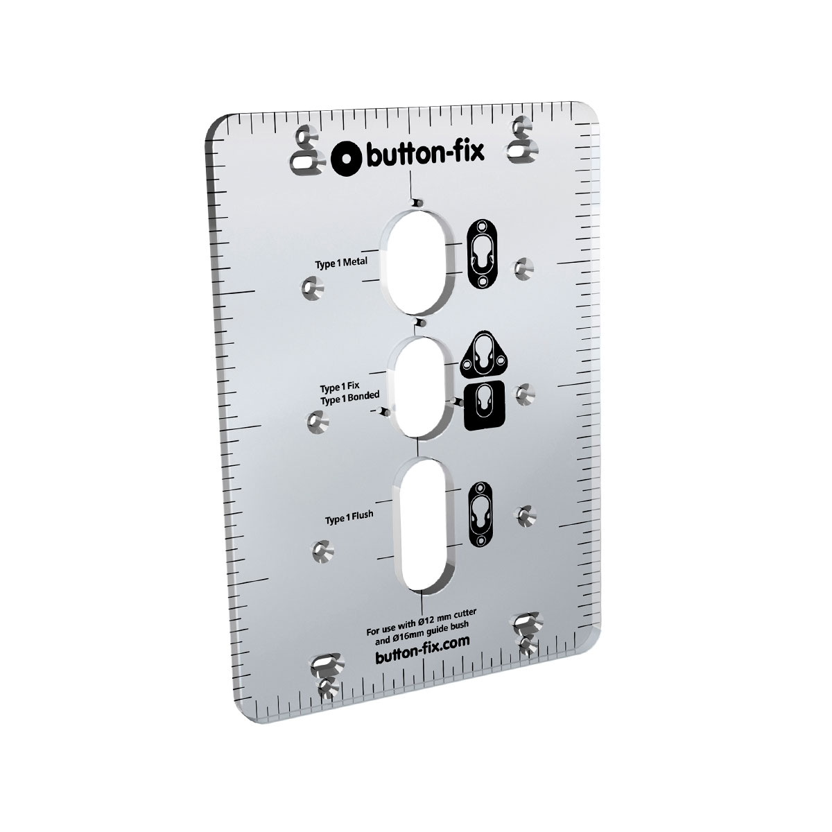 Gabarit de fixation de boutons, type 1, multi-trous