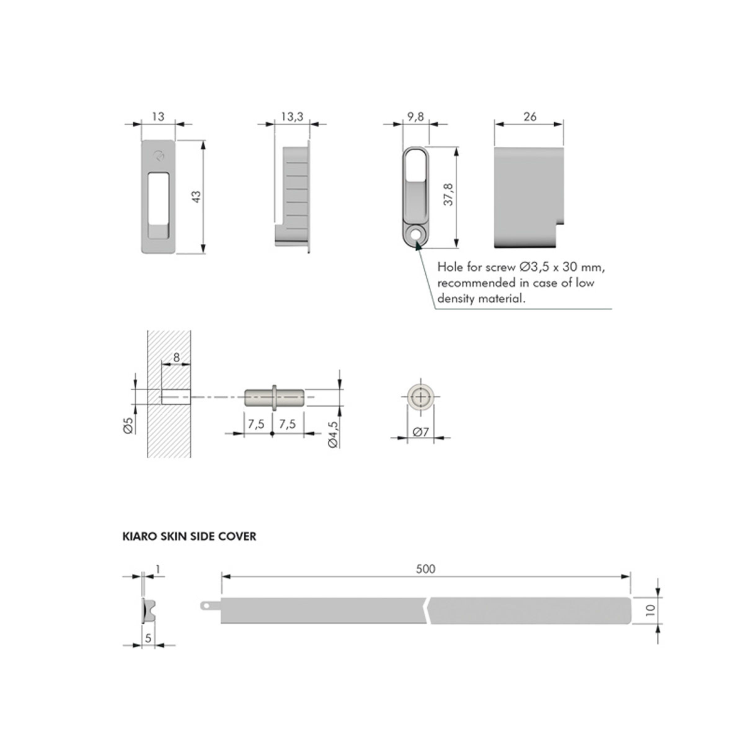 KIARO SKIN - Set para embutir el sistema kiaro en el panel lateral ...
